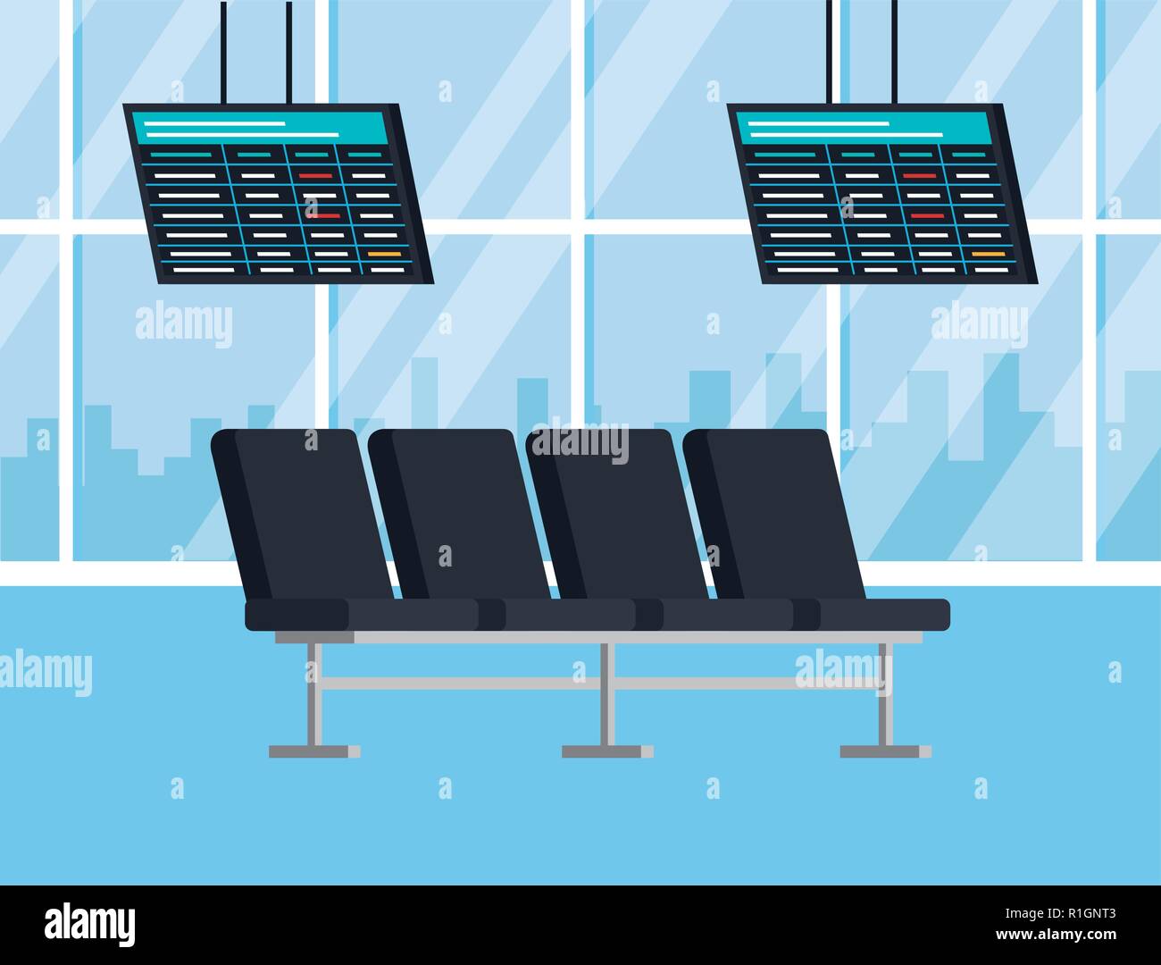 Airport terminal bench design Stock Vector Image & Art - Alamy