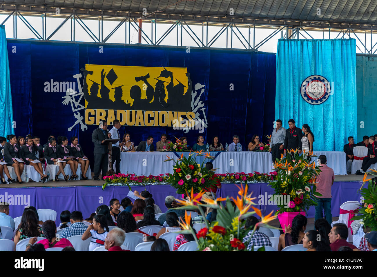 students graduating from Guatemalan college Stock Photo - Alamy