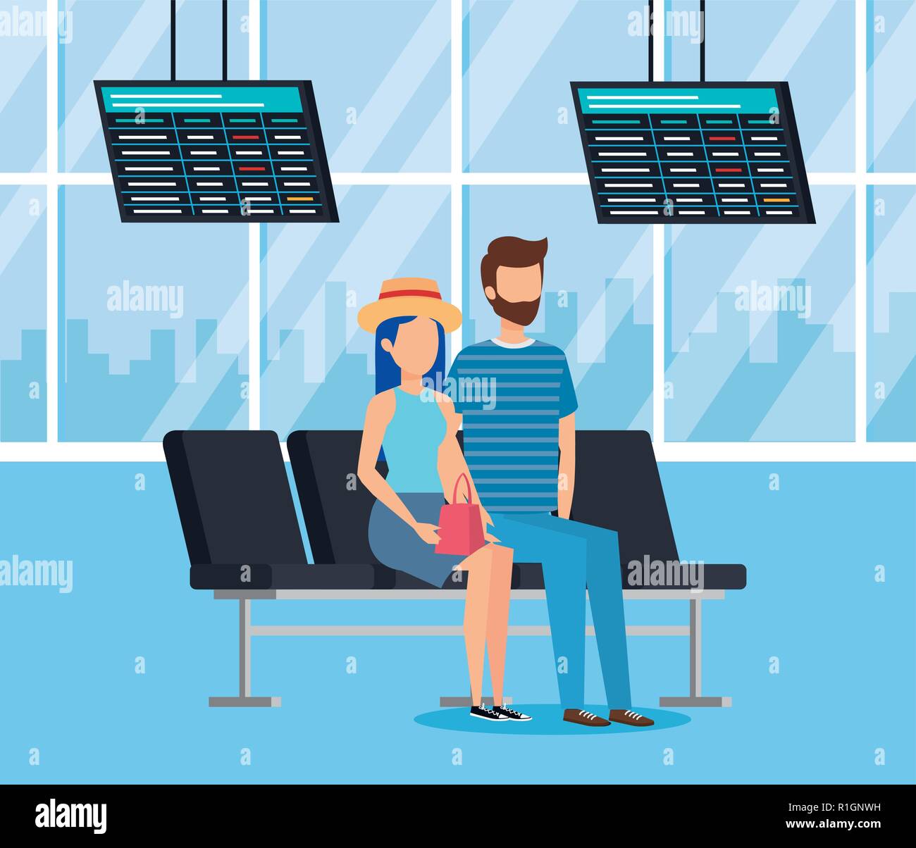 Airport terminal bench design Stock Vector Image & Art - Alamy
