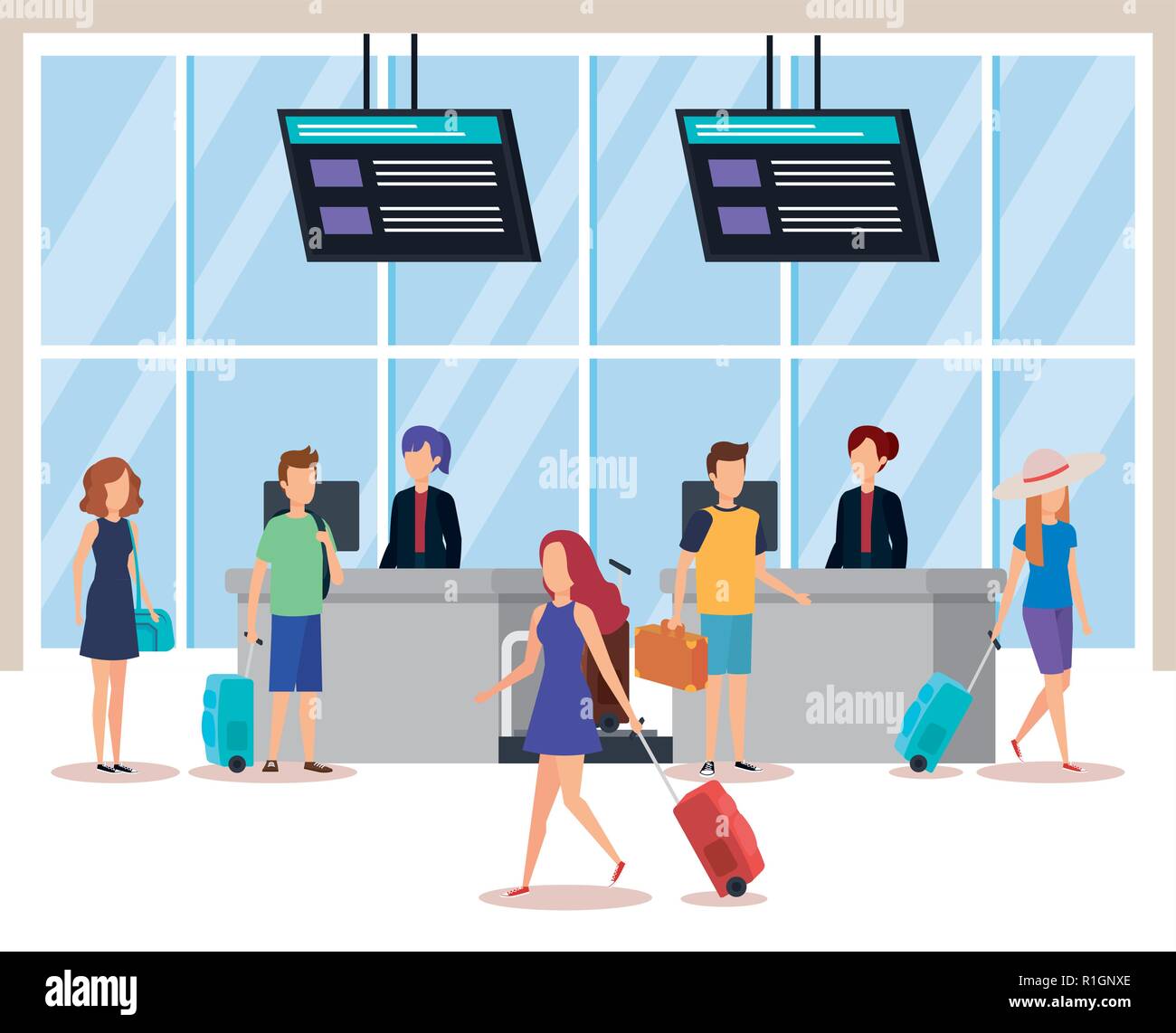 Airport passenger terminal design Stock Vector Image & Art - Alamy