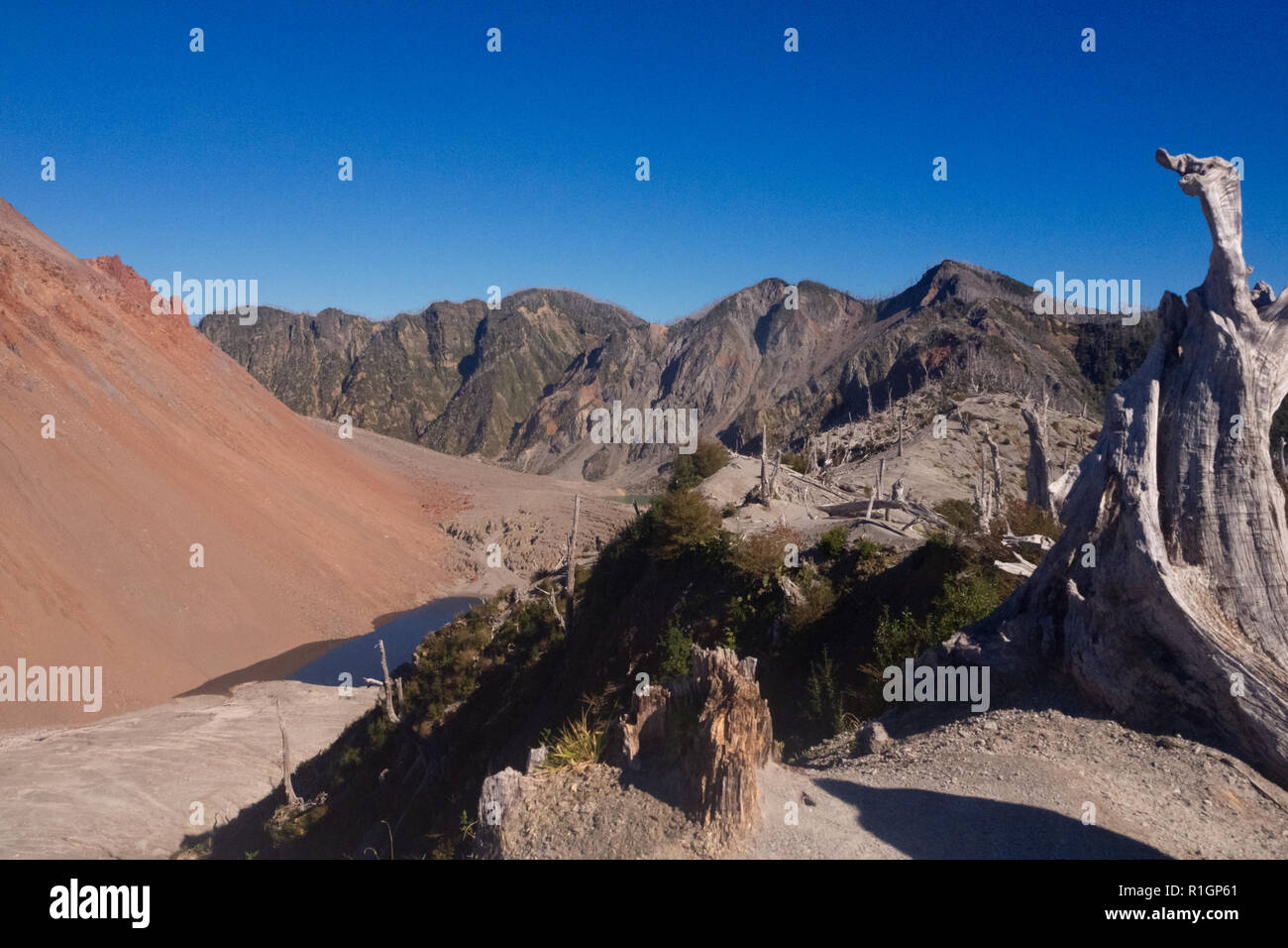 the top of Chaiten volcano in patagonia, Chile. Carretera Austral Stock ...