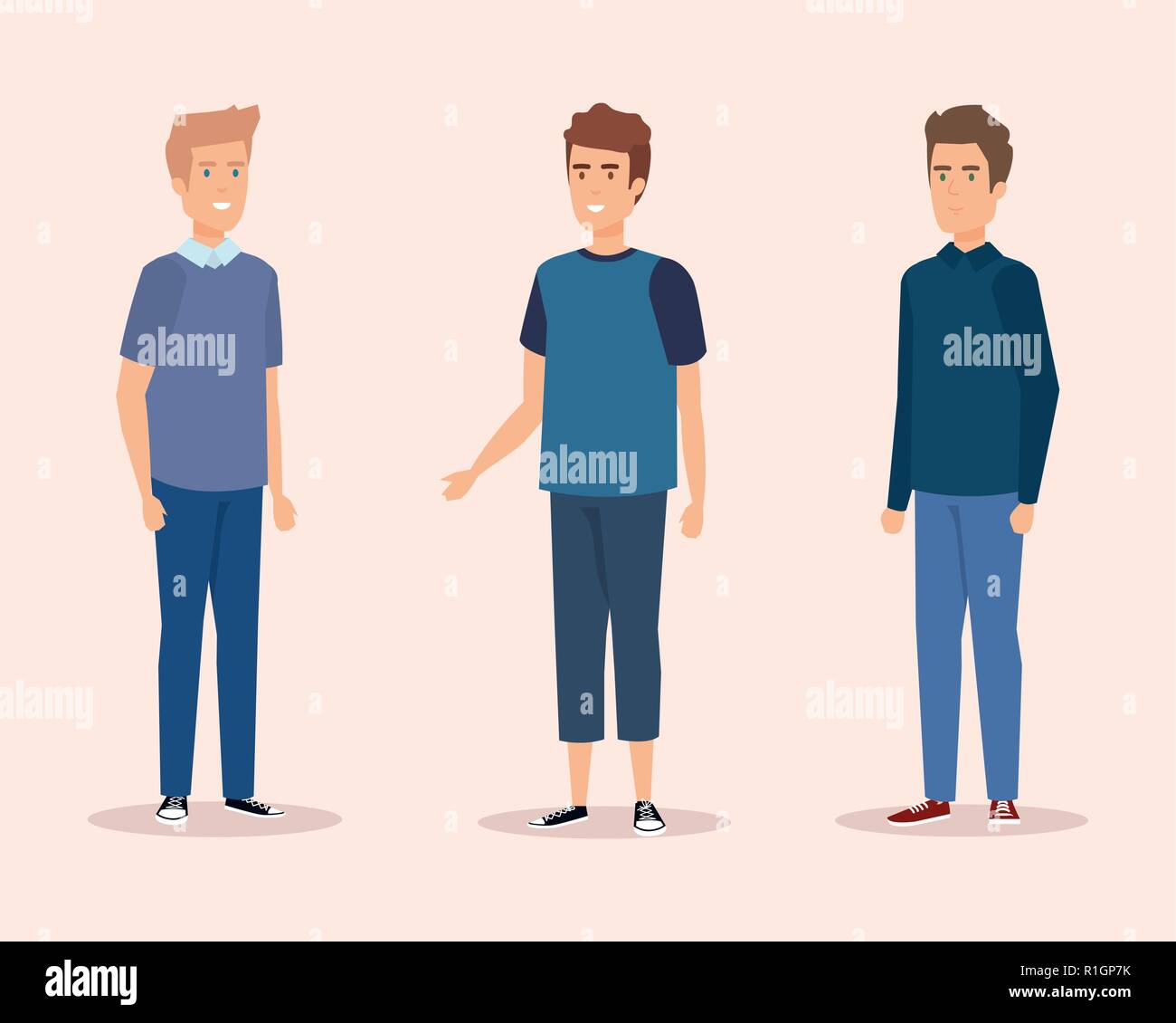 group of men avatars characters Stock Vector Image & Art - Alamy
