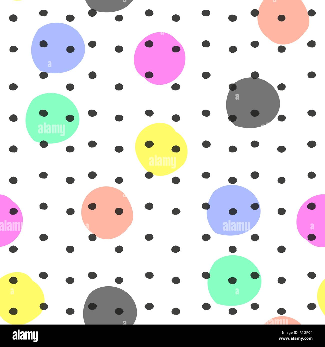 Creative seamless pattern with hand drawn textures. Abstract background ...