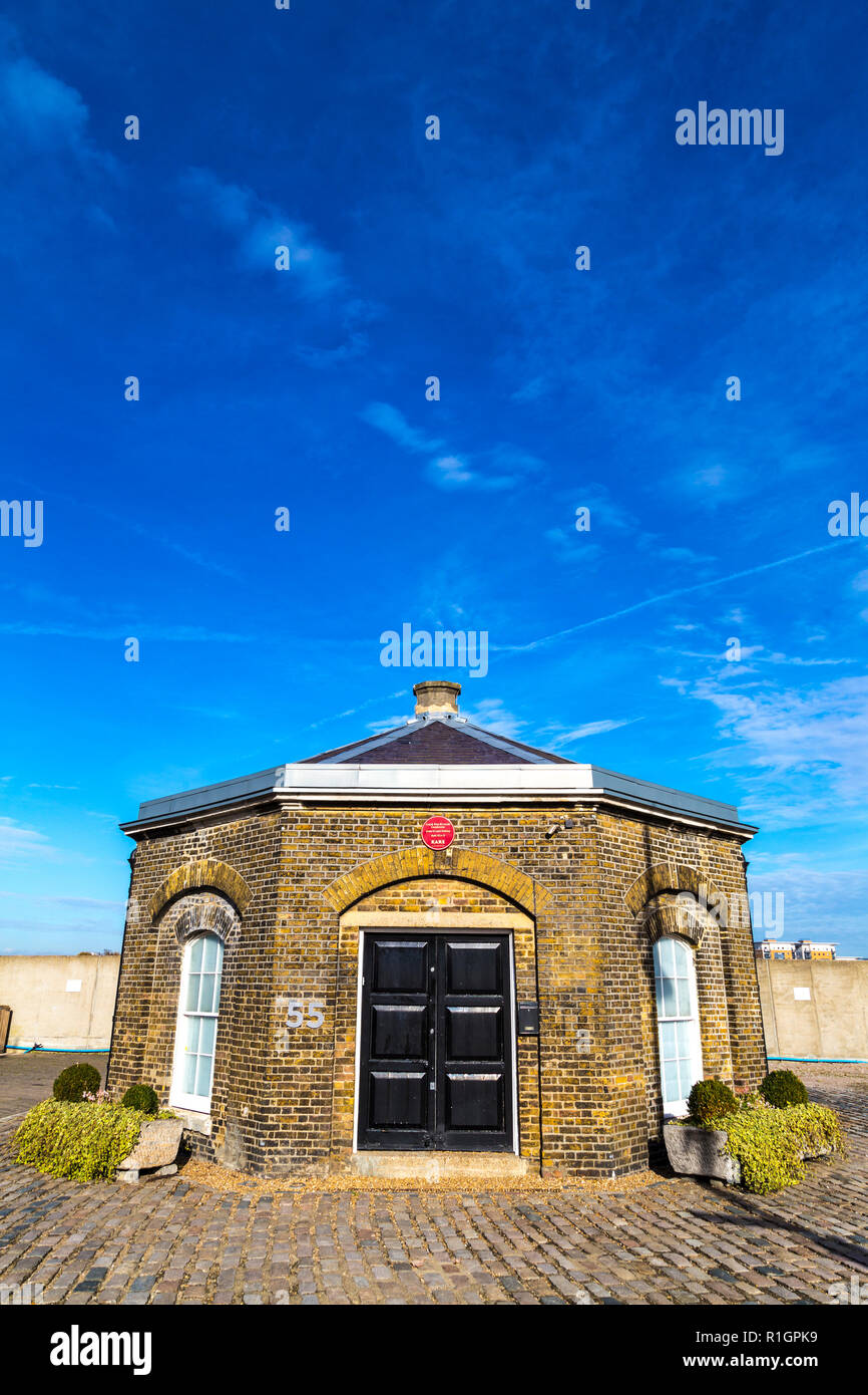 Grade II listed 19th century guardhouse in Woolwich, London, UK Stock ...