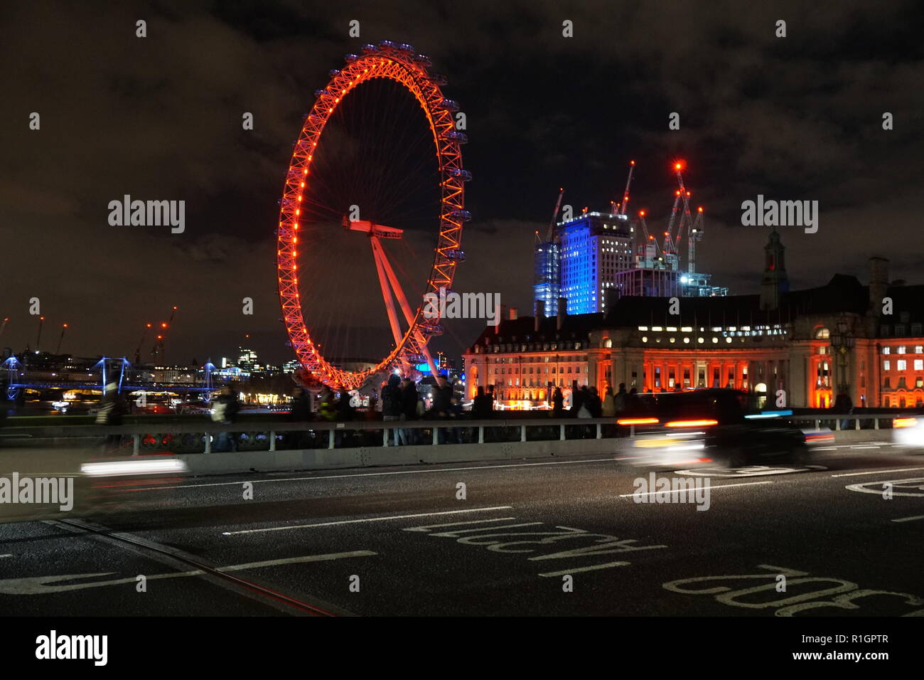 London Eye at night Stock Photo - Alamy