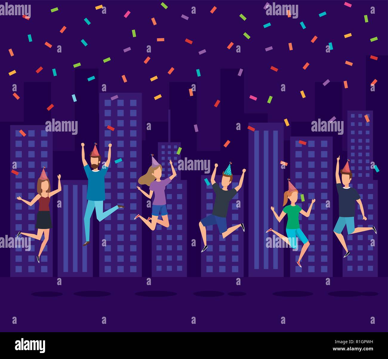 Young people on a party design Stock Vector Image & Art - Alamy