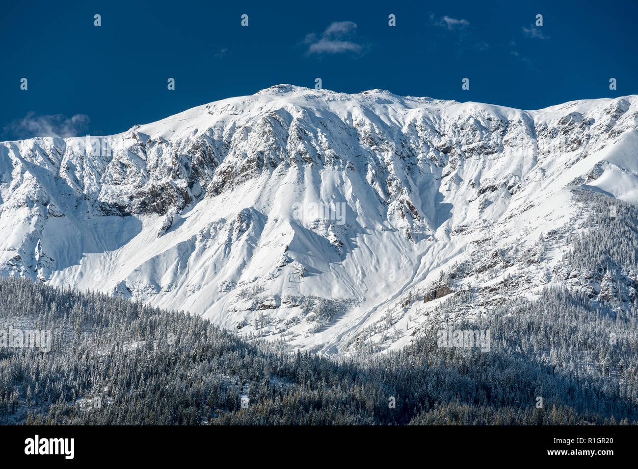 Fresh snow on Chief Joseph Mountain, Wallowa Mountains, Oregon Stock ...