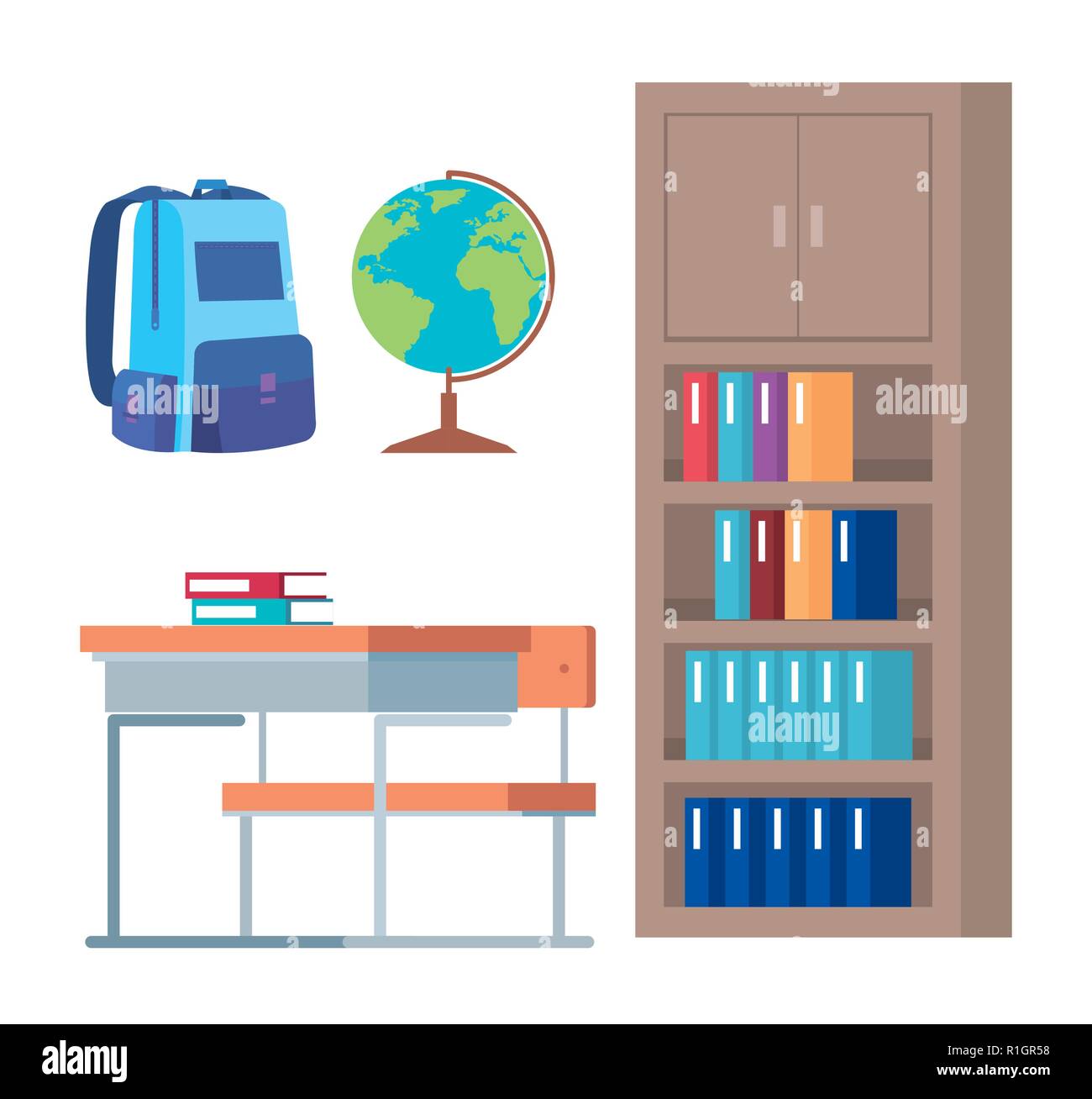 School objects and furniture design Stock Vector Image & Art - Alamy