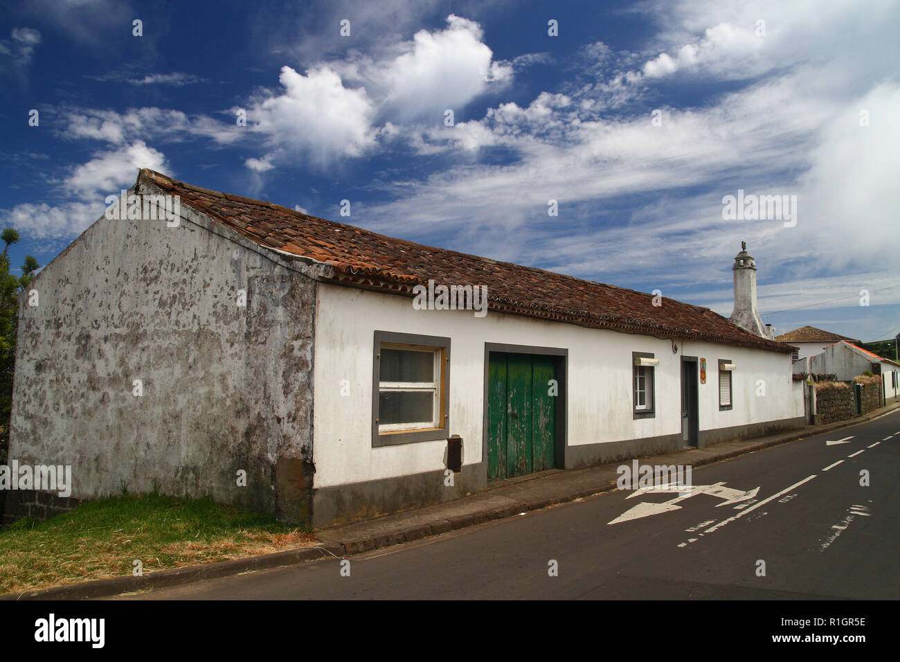Traditional azores house in Sao Miguel island, Portugalia Stock Photo ...