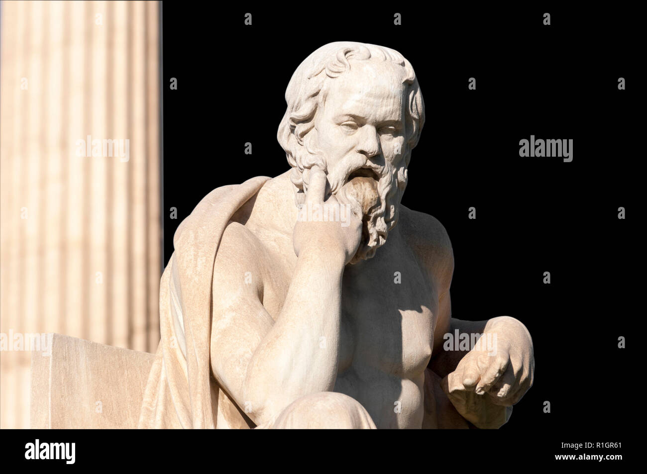 classic statue of Socrates close up Stock Photo - Alamy