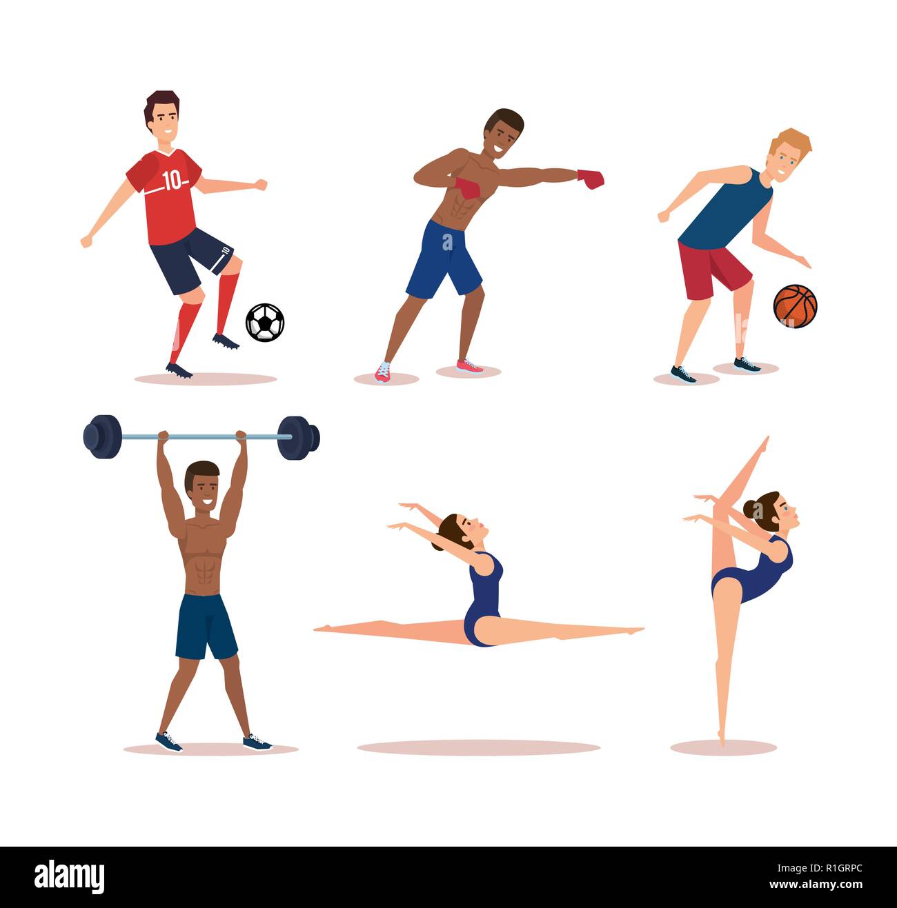 group of athletes practicing exercices Stock Vector Image & Art - Alamy