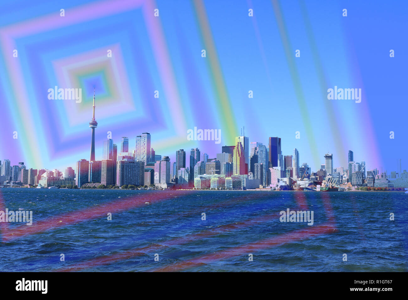 Colourful cn tower hi-res stock photography and images - Alamy