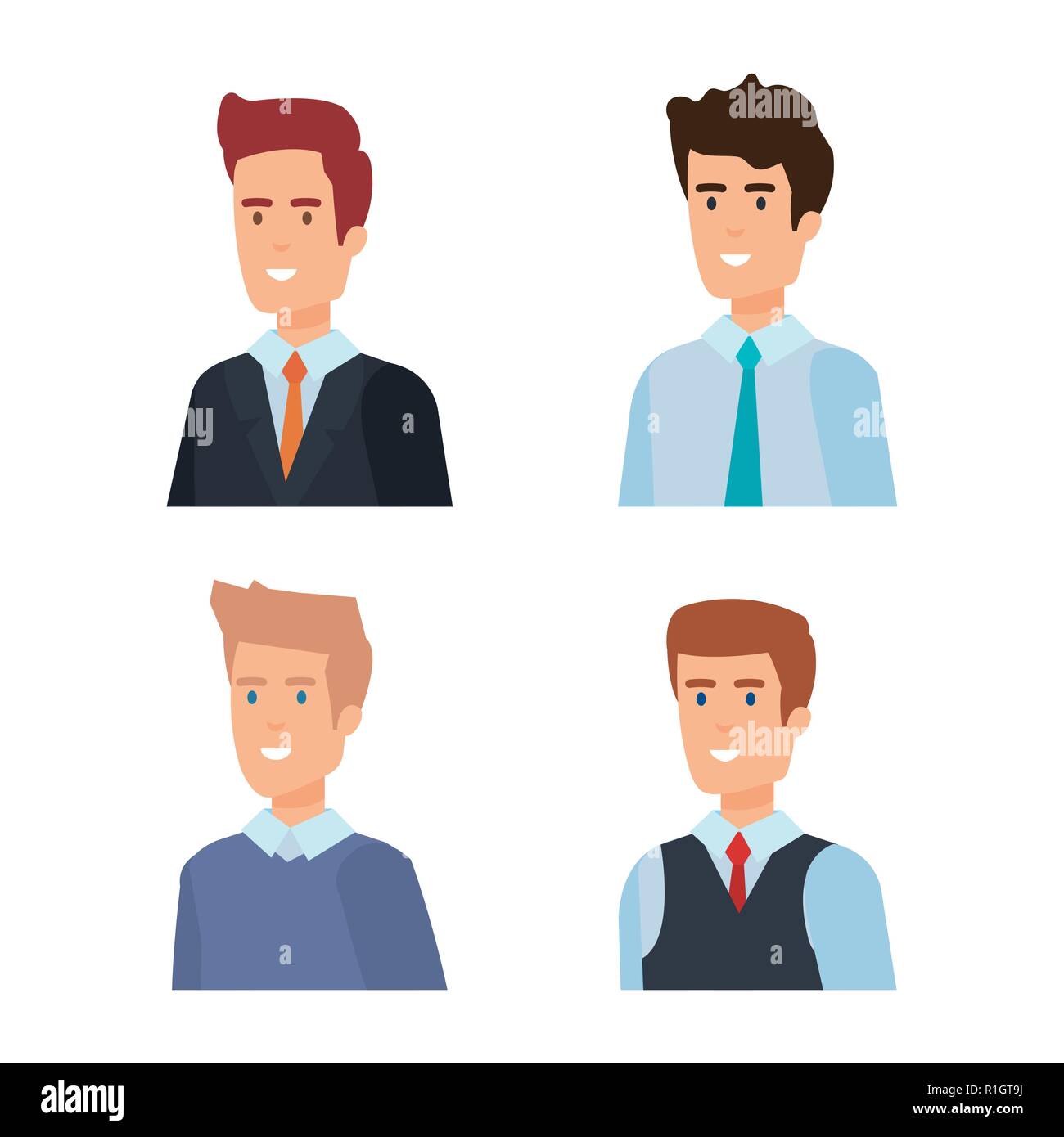 group of men avatars characters Stock Vector Image & Art - Alamy