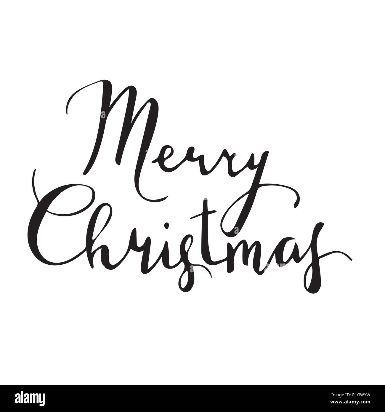 Hand drawn Merry Christmas Stock Vector Image & Art - Alamy