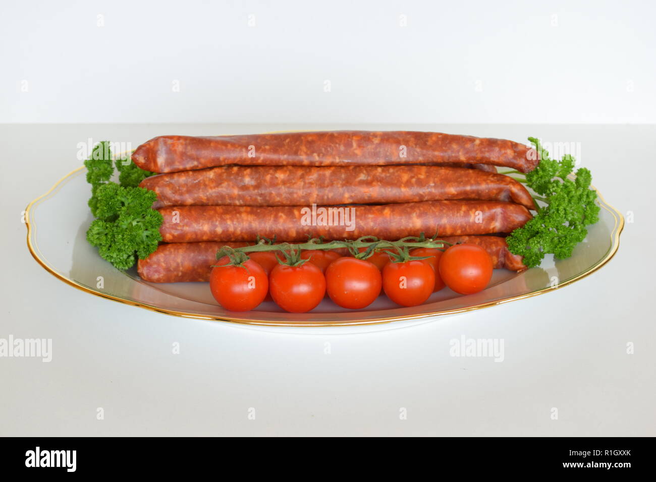 Geräucherte wurstwaren hi-res stock photography and images - Alamy