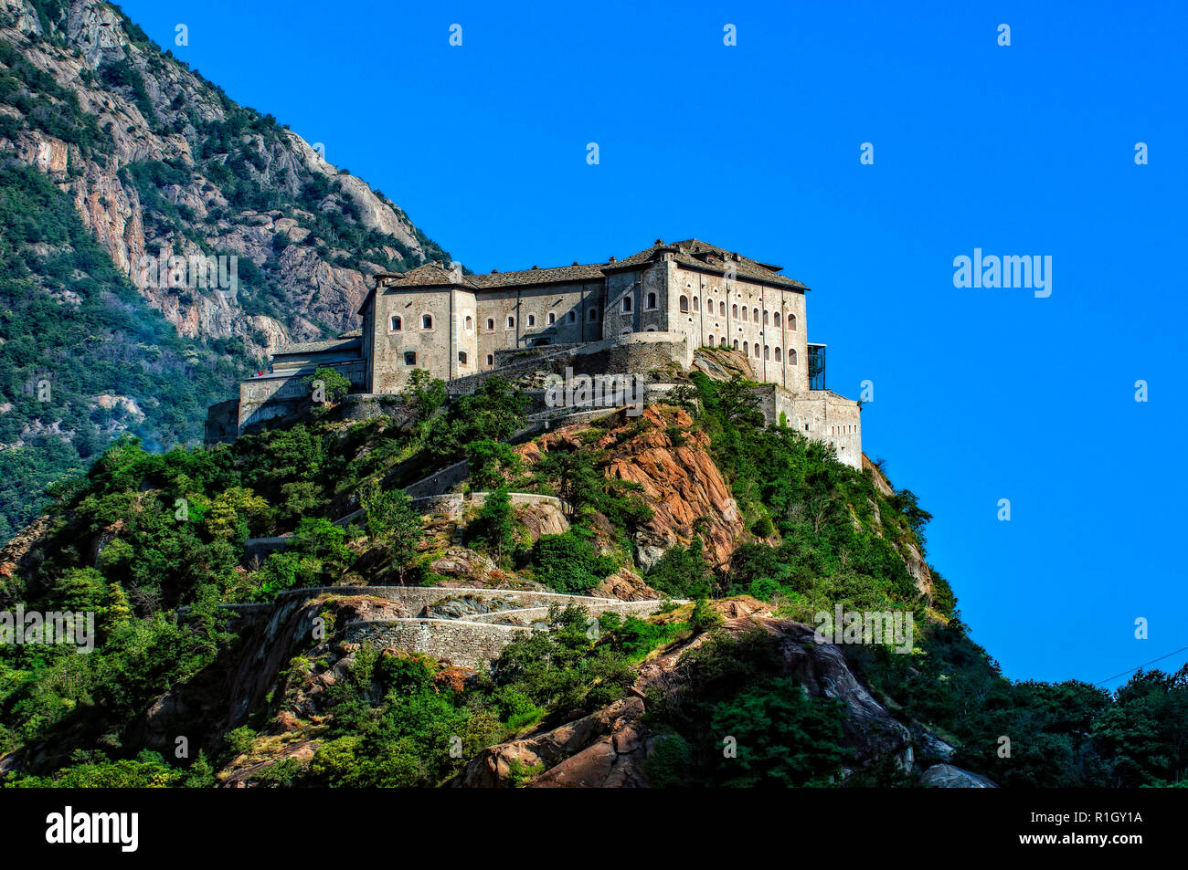 Italy Valle D'Aosta Bard the Fort Stock Photo - Alamy