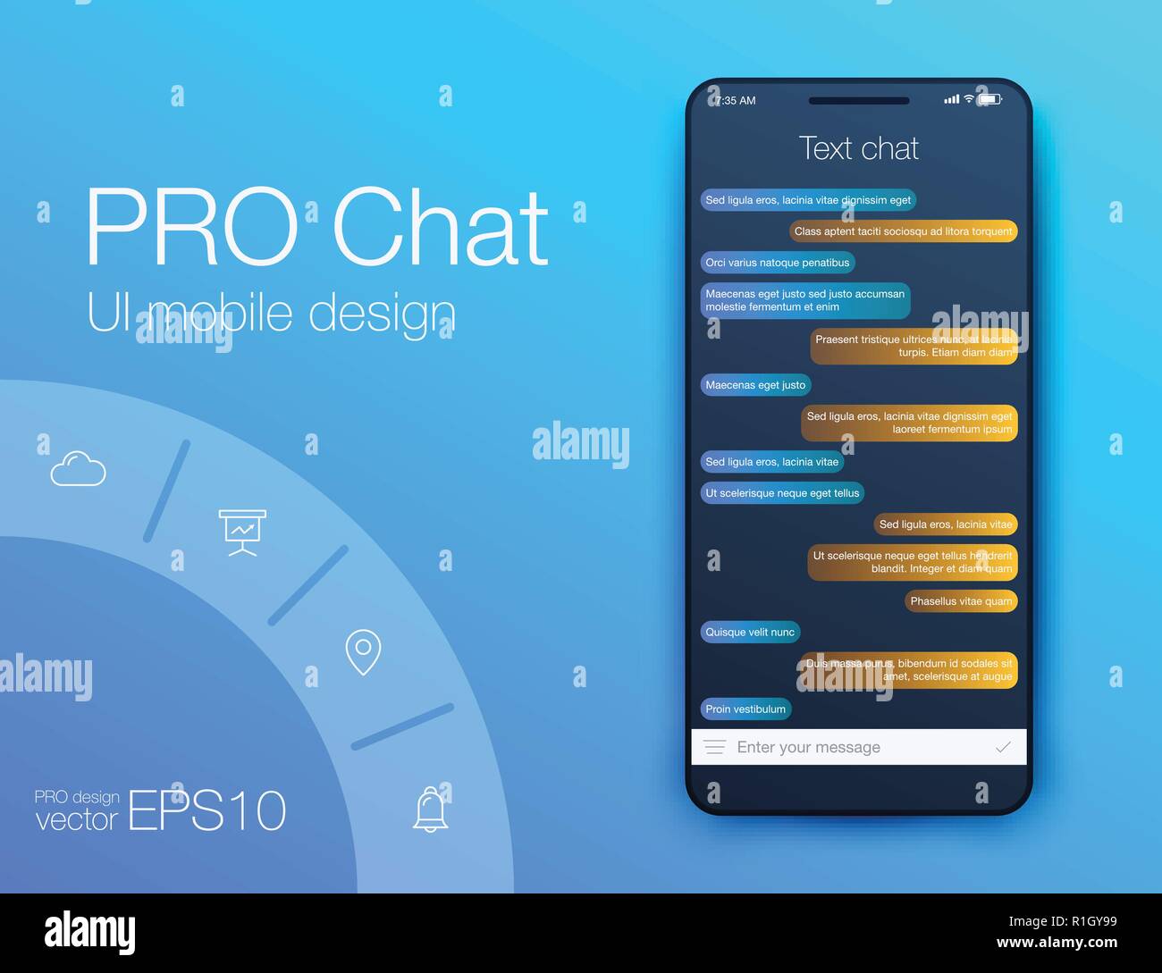 Vector phone chat interface. Sms messages. Stock vector Stock Vector ...