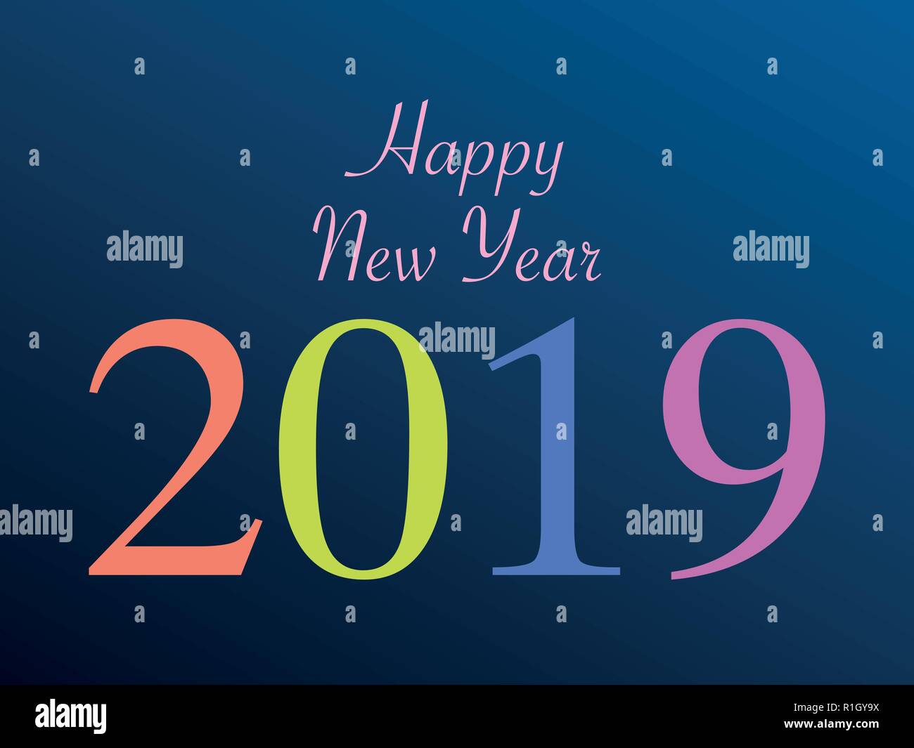 New 2019 year, vector illustration. Perfect for presentations Stock ...
