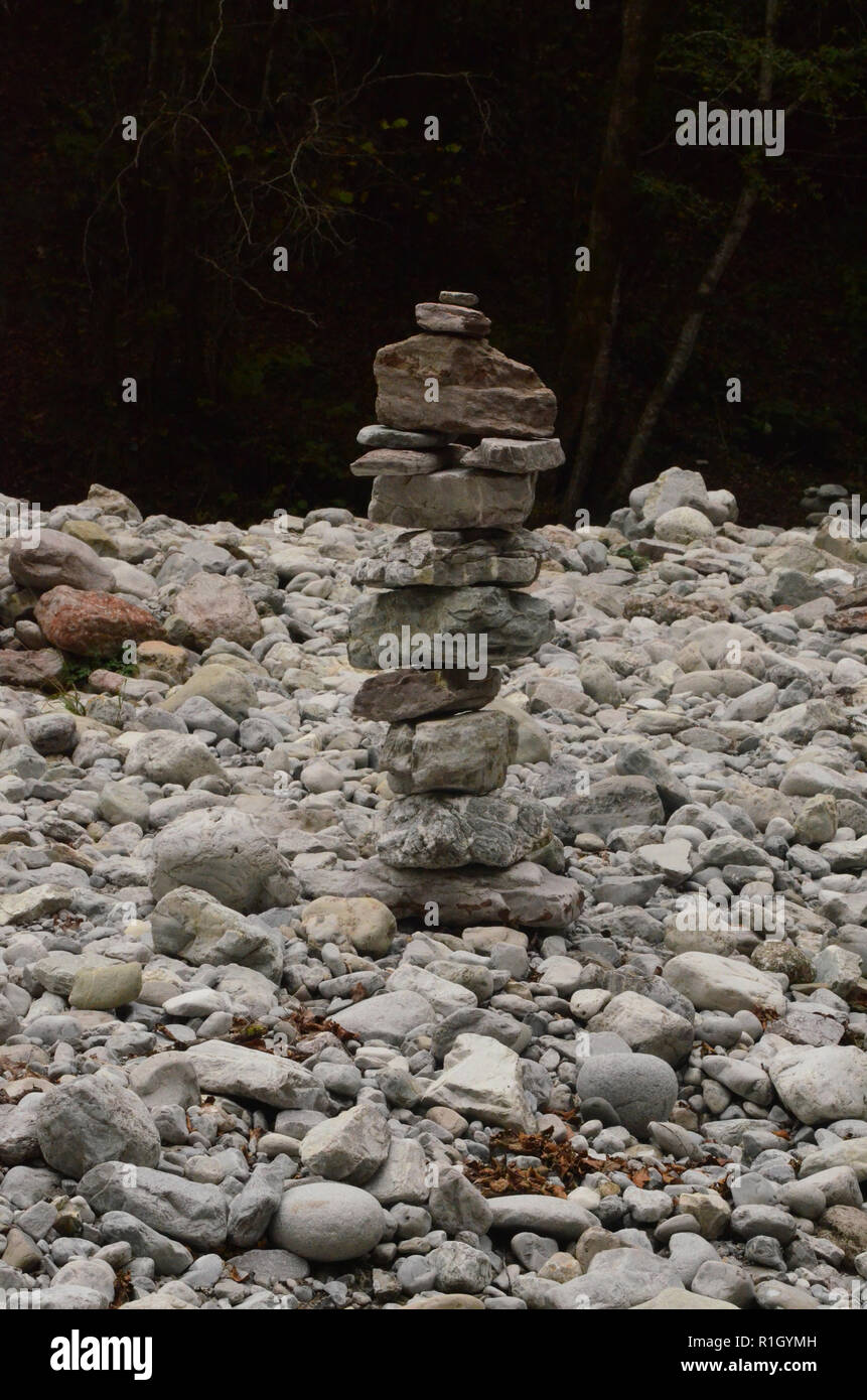 Pretty stack of rocks balancing on one another Stock Photo - Alamy