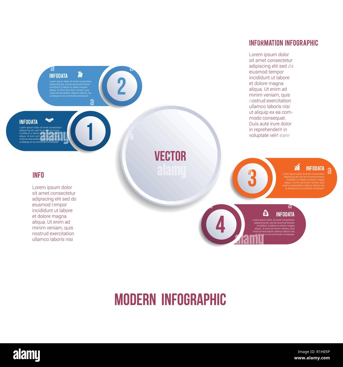 Visualization of business presentations by modern infographics 4 ...