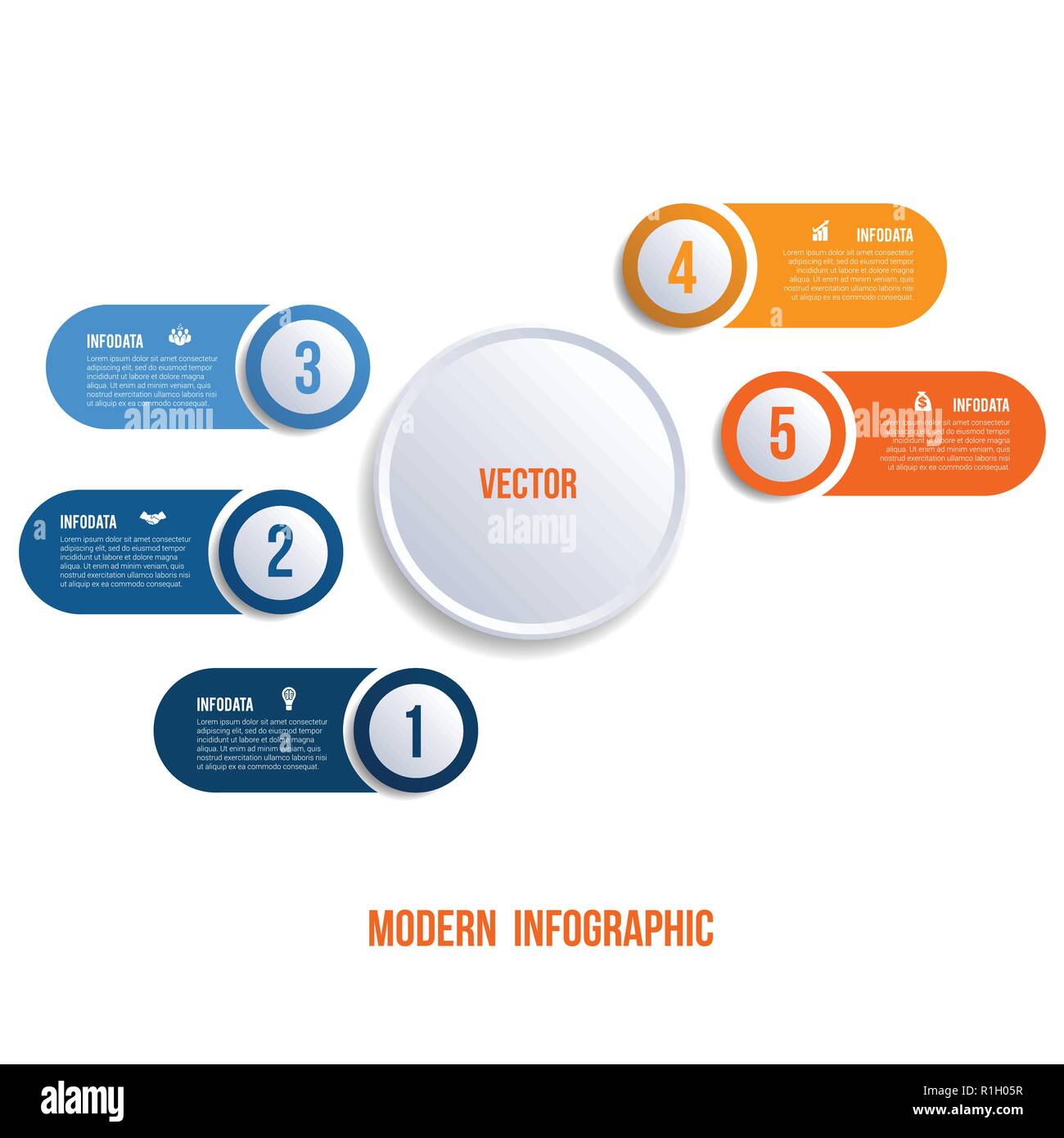 Visualization of business presentations by modern infographics 5 ...