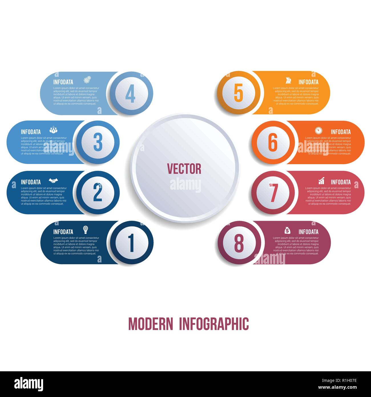 Visualization of business presentations by modern infographics 8 ...