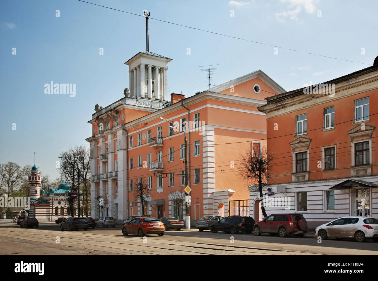 Soviet street in Tver. Russia Stock Photo - Alamy
