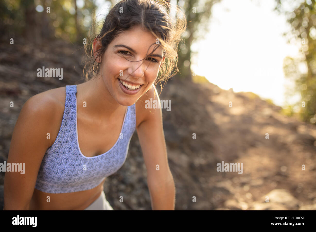 Female trail runner hi-res stock photography and images - Alamy