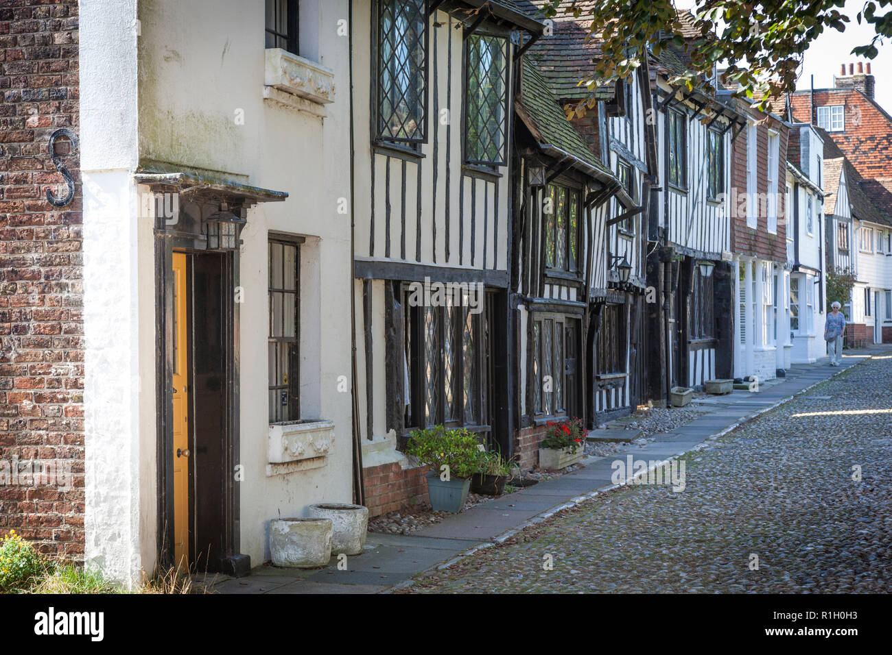 Row medieval house facades old hi-res stock photography and images - Alamy