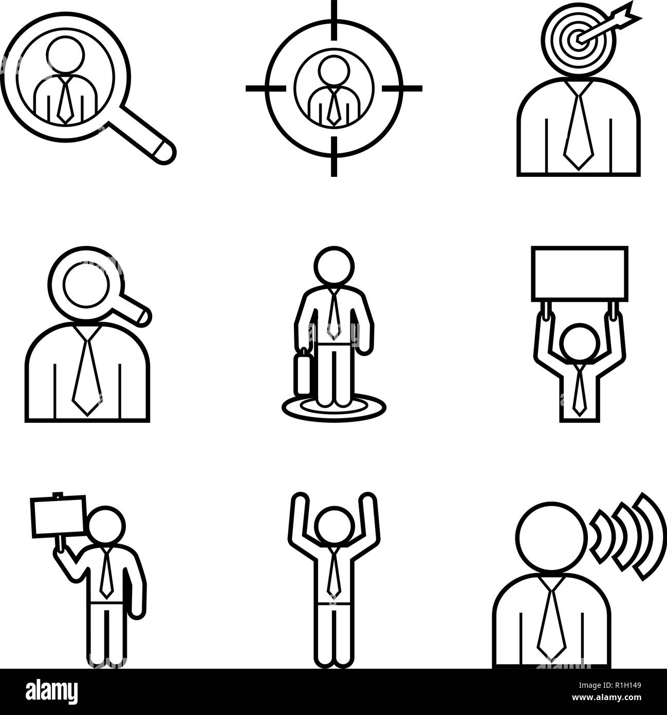 Head hunting job search Stock Vector Images - Alamy