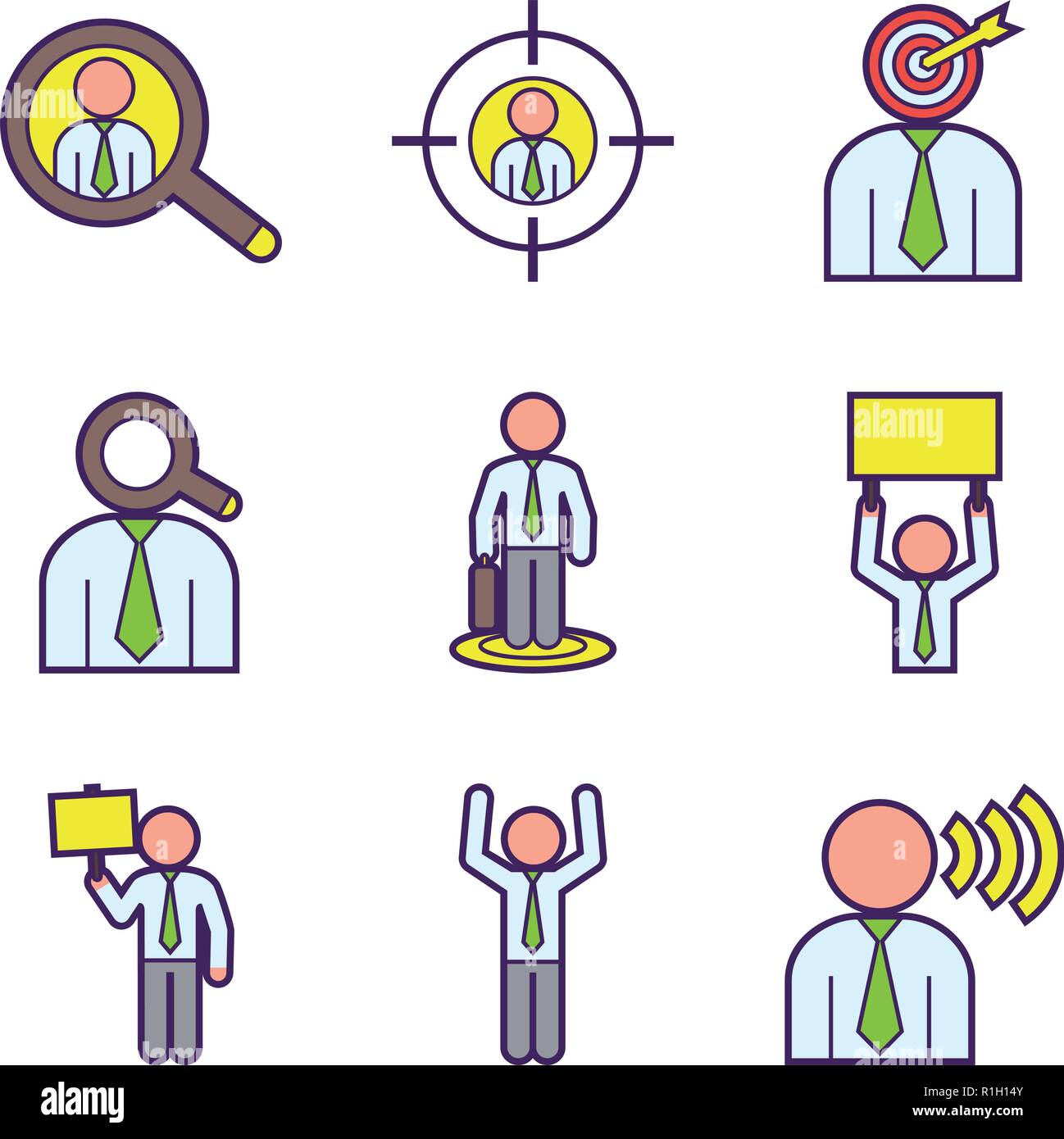 Head hunting job search Stock Vector Images - Alamy