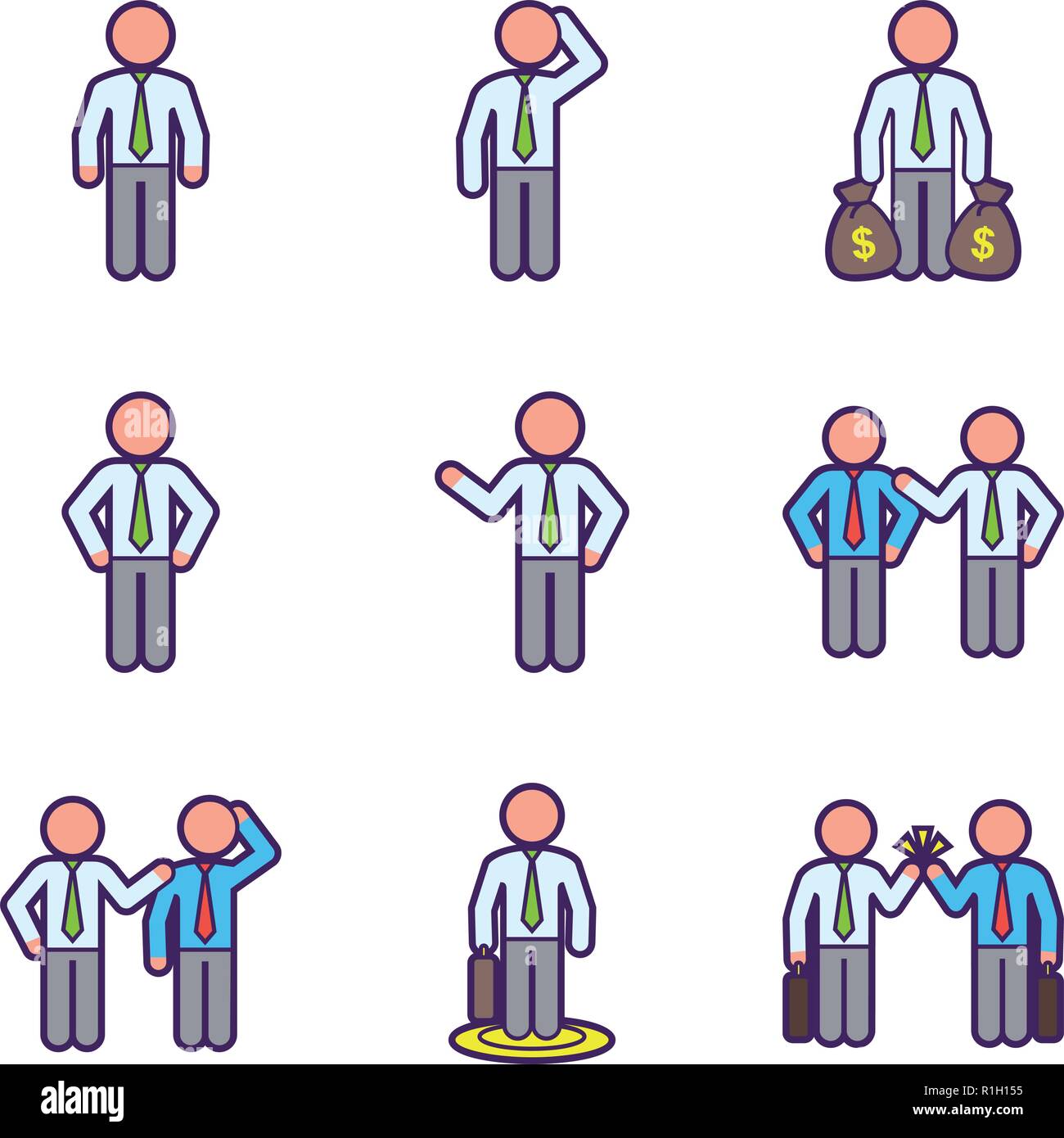 Business shoulder hand Stock Vector Images - Alamy