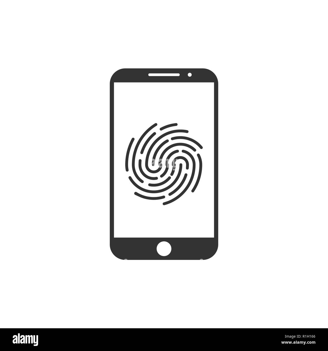 Smartphone password icon. Vector illustration, flat design Stock Vector ...