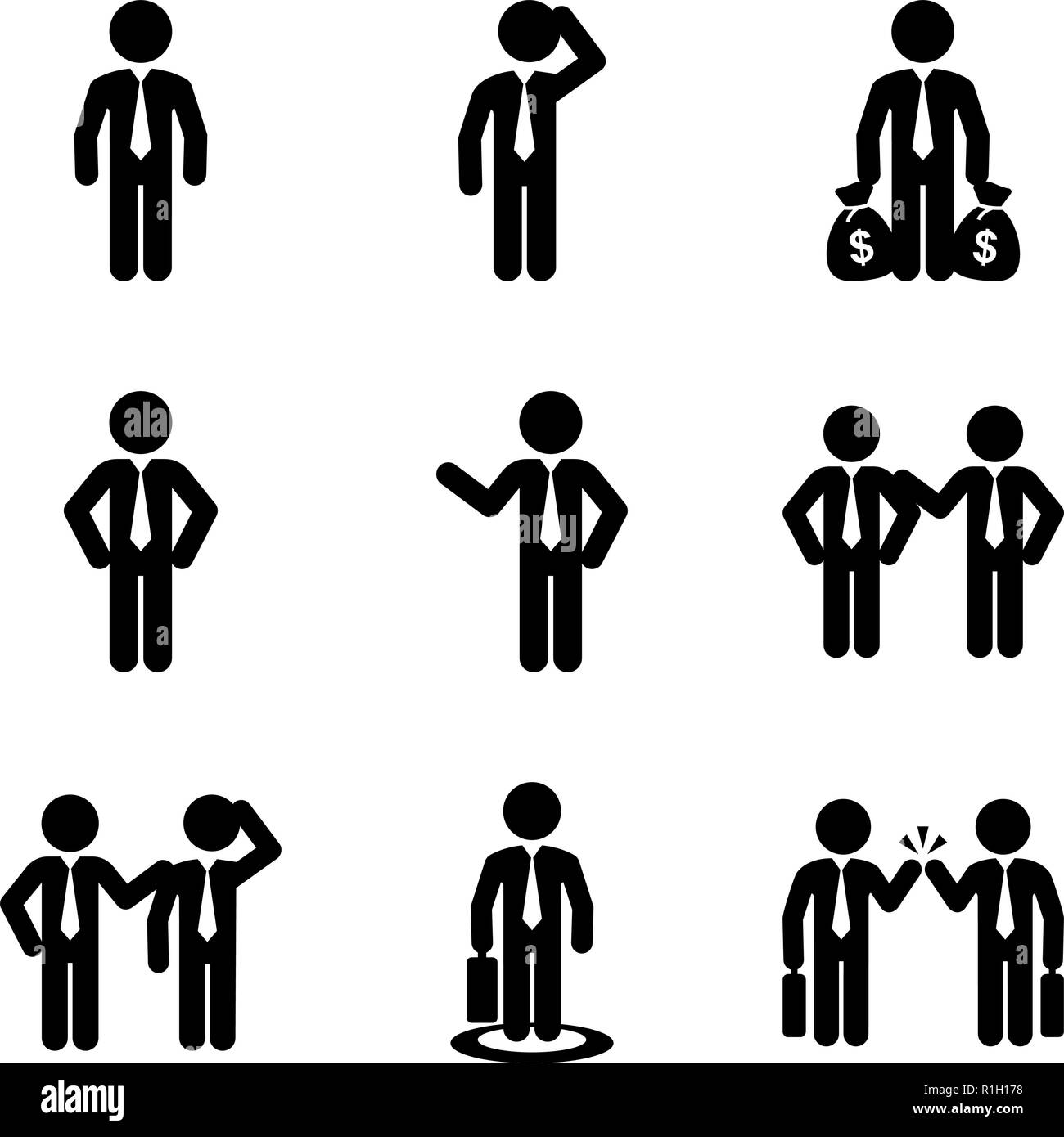 Man standing with hand on shoulder Stock Vector Images - Alamy