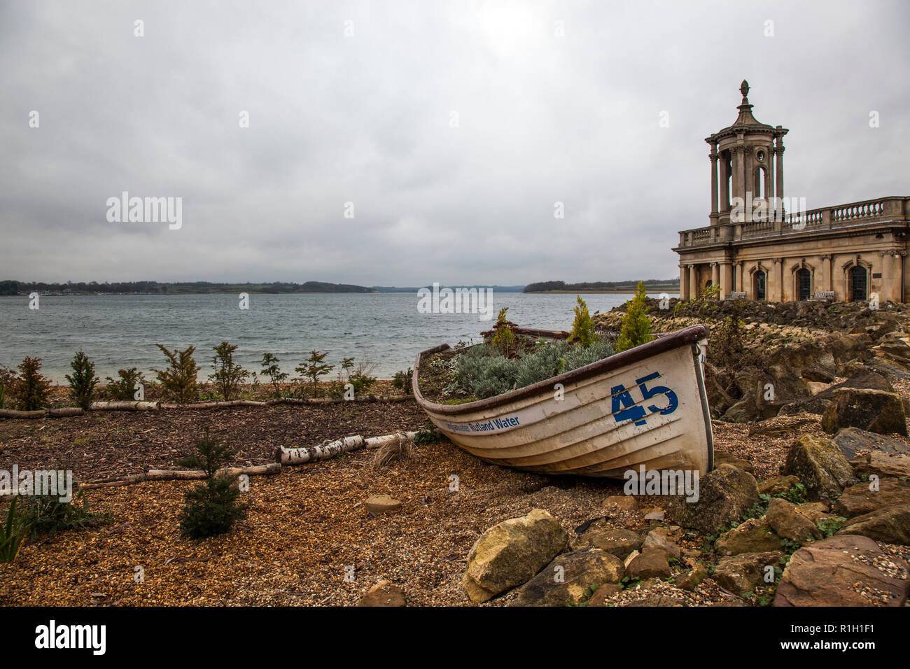The partially submerged 19th Century St Matthew's Church at Normanton ...