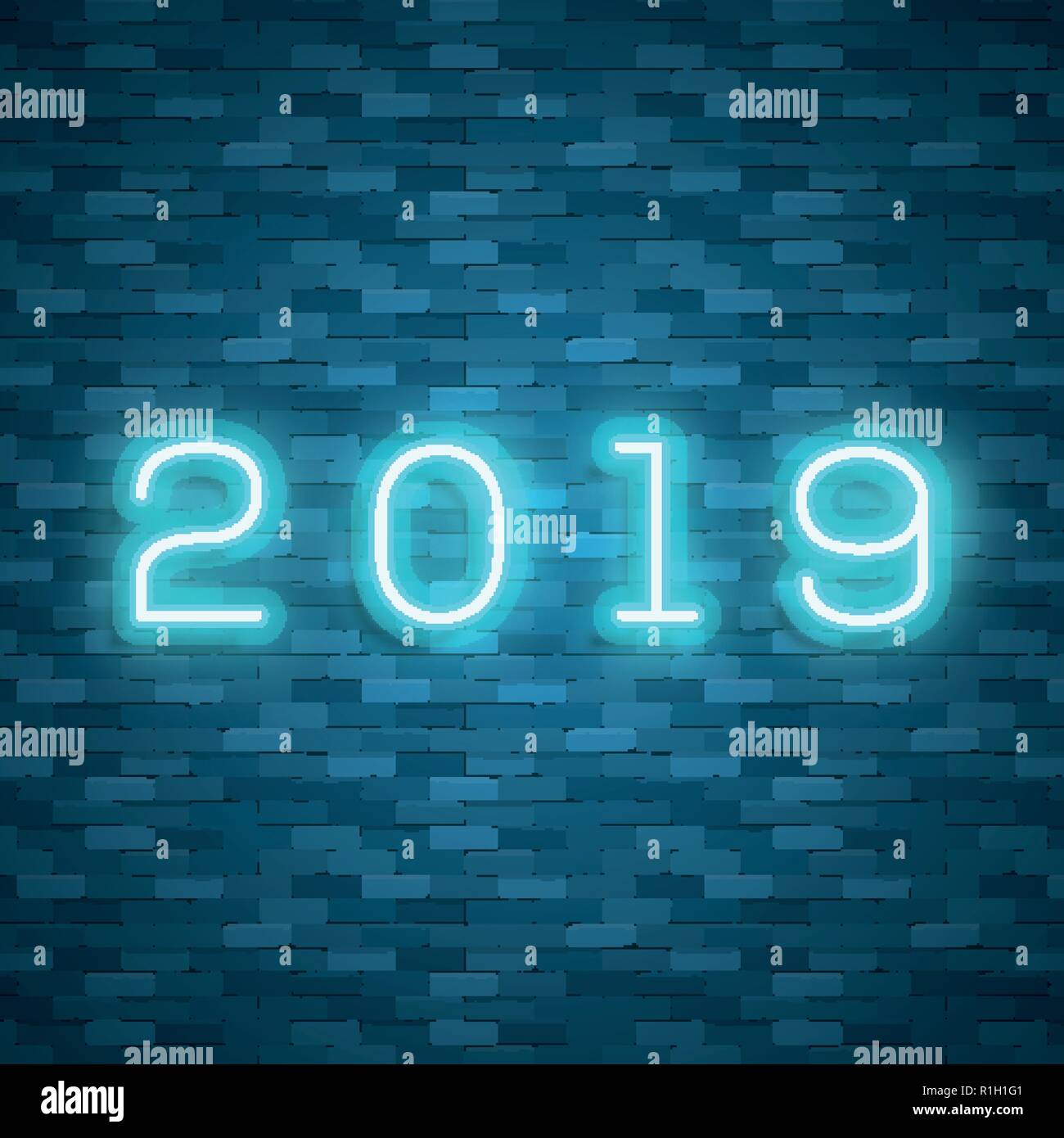 New 2019 year, vector illustration. Perfect for presentations Stock ...
