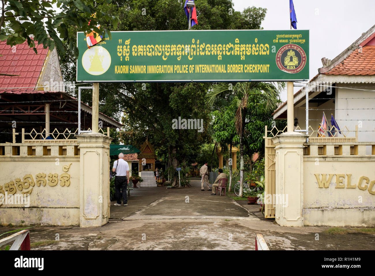 Vietnam Cambodian immigration police International Border Checkpoint on ...