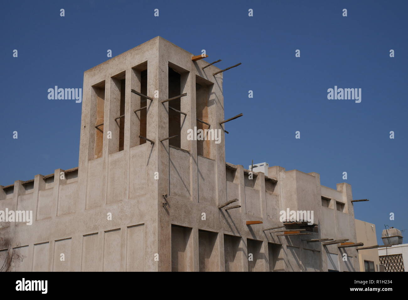 Al Alawi House with wind tower, located on the Pearl Trail, Muharraq ...
