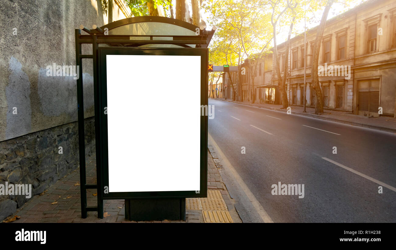 Bus stop advert hi-res stock photography and images - Alamy