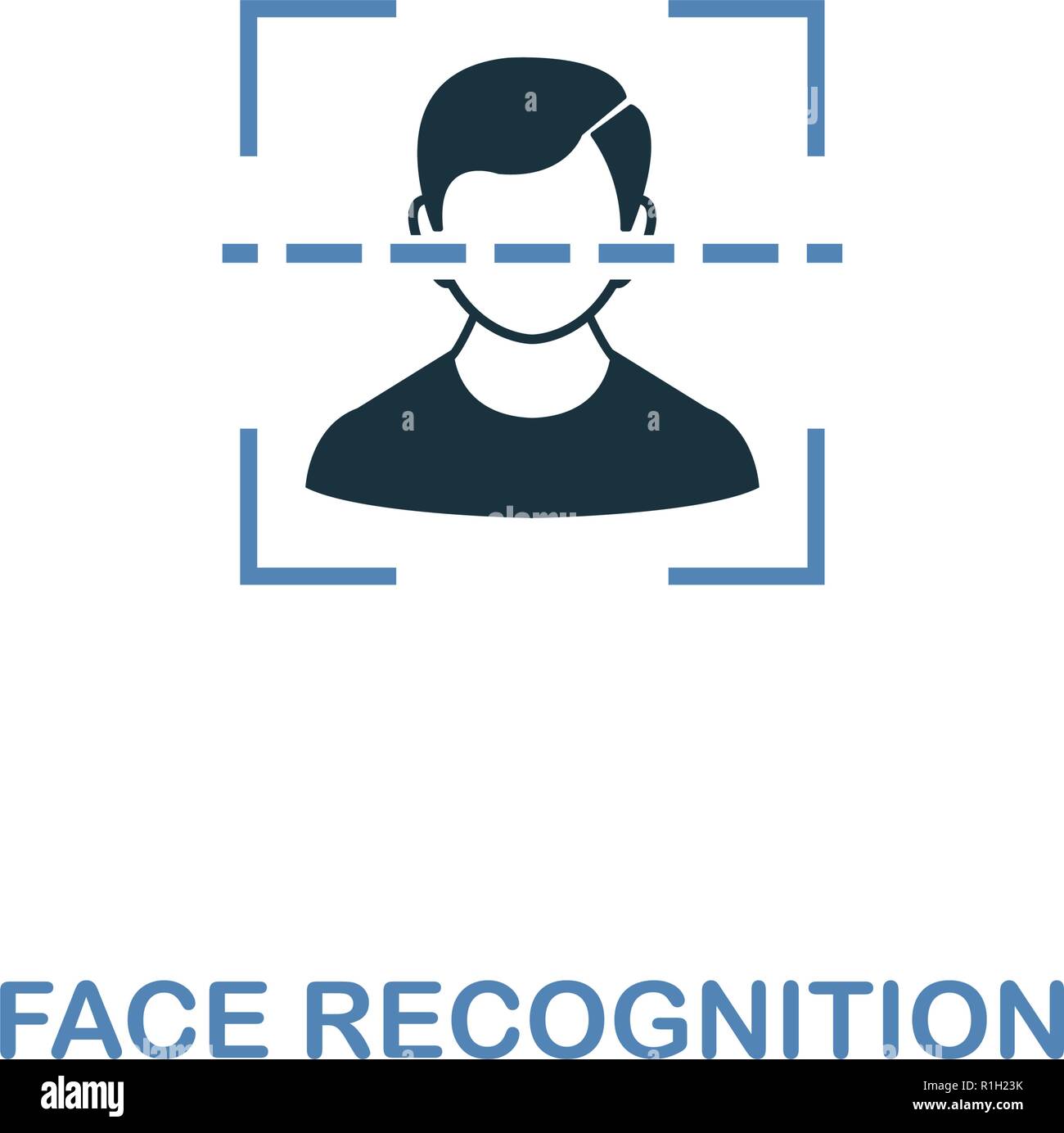 Face Recognition icon in two colors. Premium design from internet ...