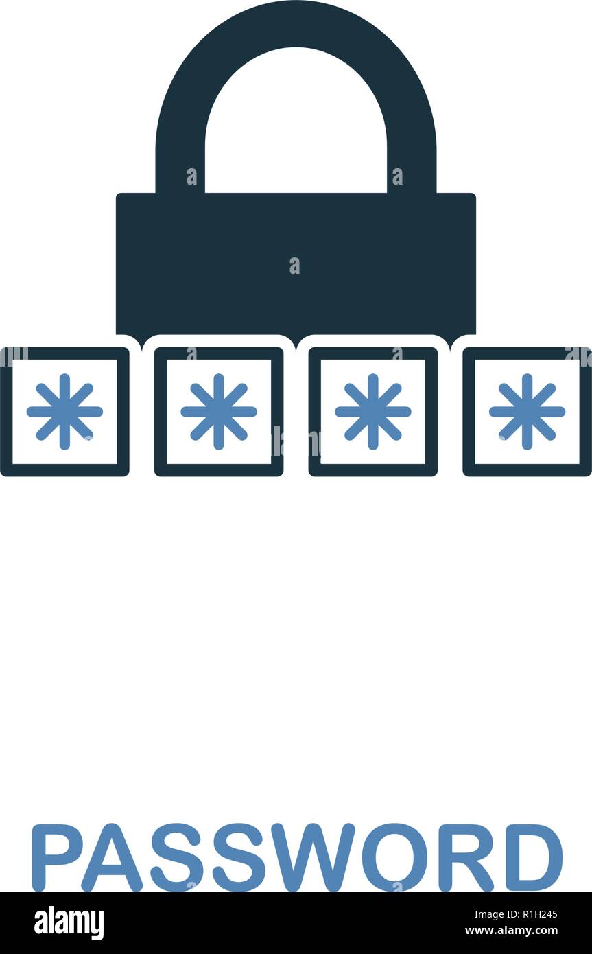 Password icon in two colors. Premium design from internet security ...