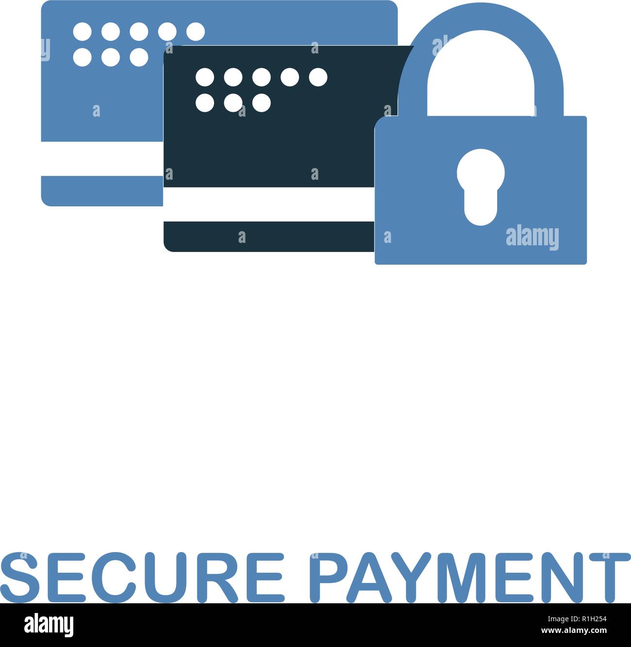 Secure Payment icon in two colors. Premium design from internet security icons collection. Pixel ...