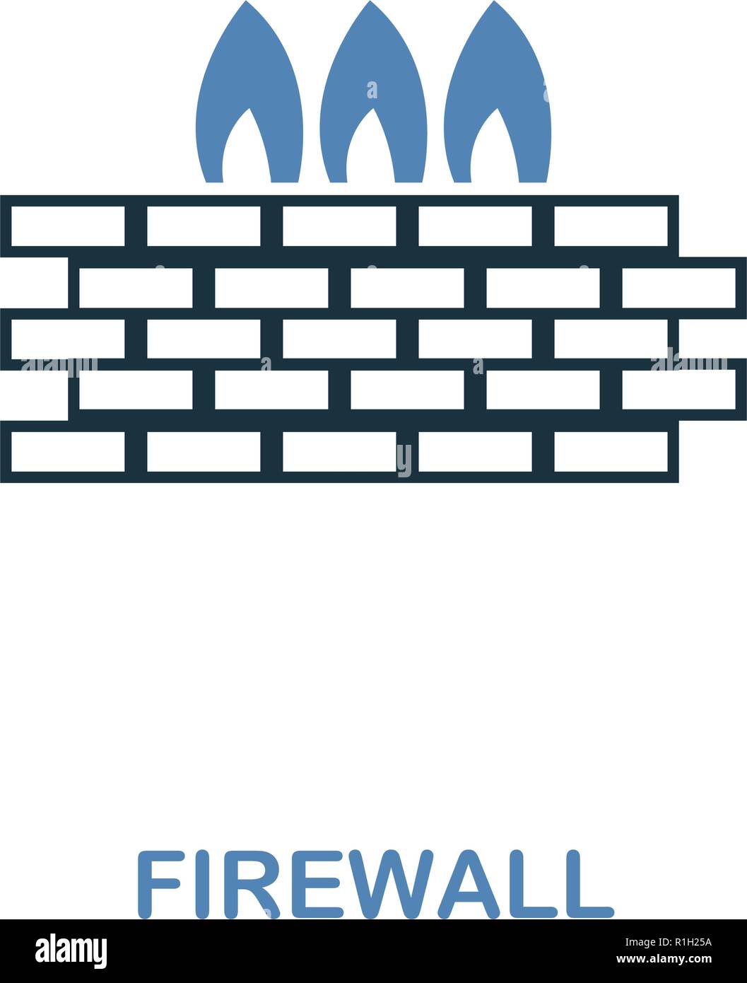Firewall icon in two colors. Premium design from internet security ...