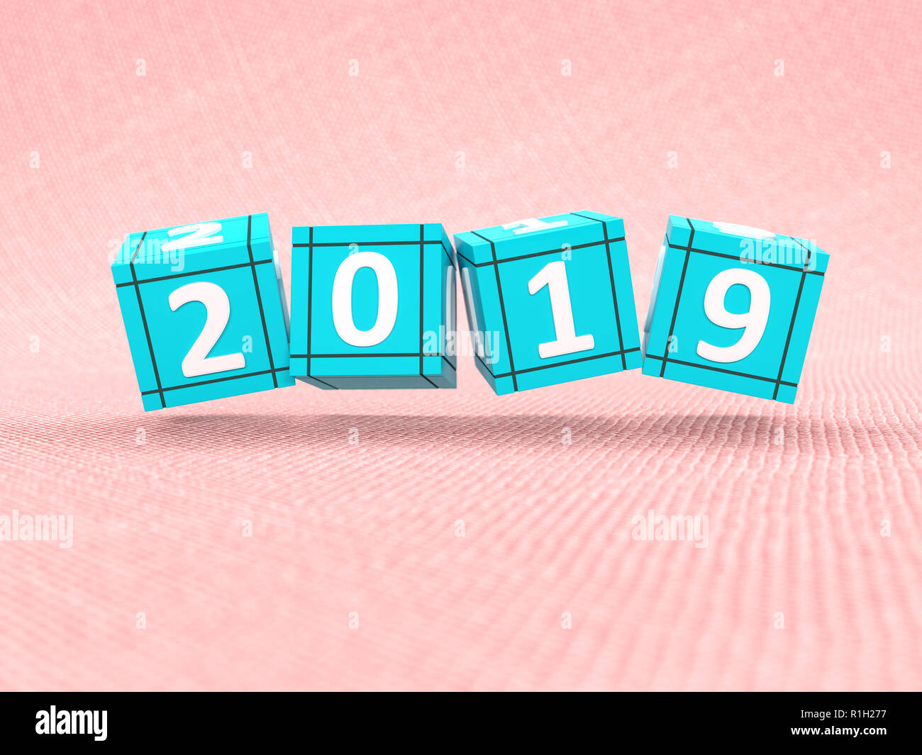 New Year 2019 Creative Design Concept - 3D Rendered Image Stock Photo ...