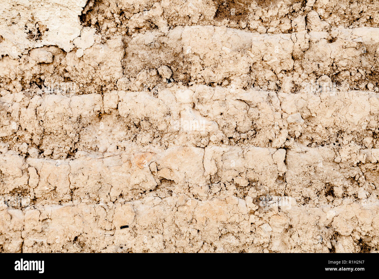 Old adobe brick wall for background or Texture Stock Photo - Alamy