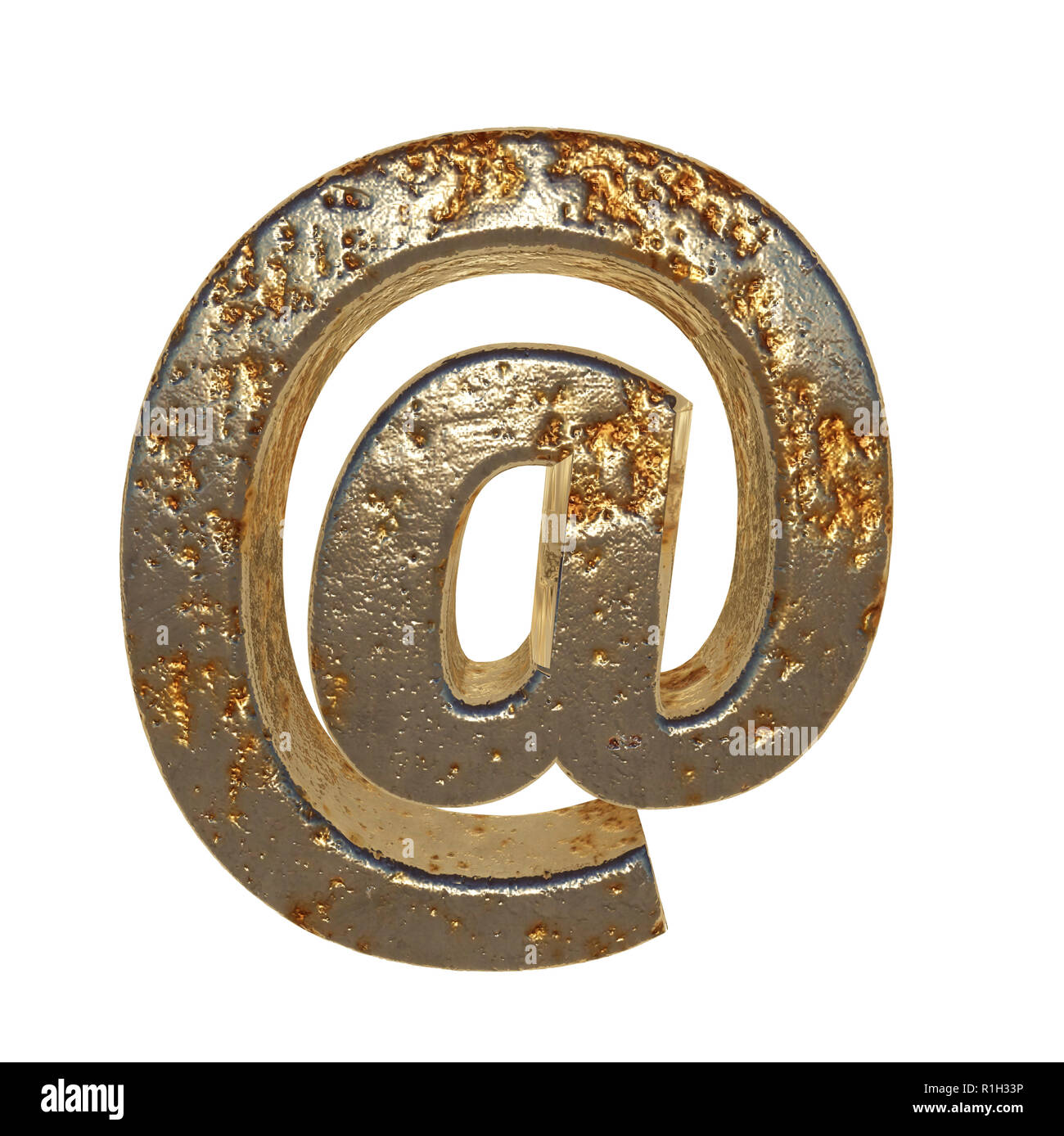 Rusted metal symbol . 3D rendering Stock Photo - Alamy