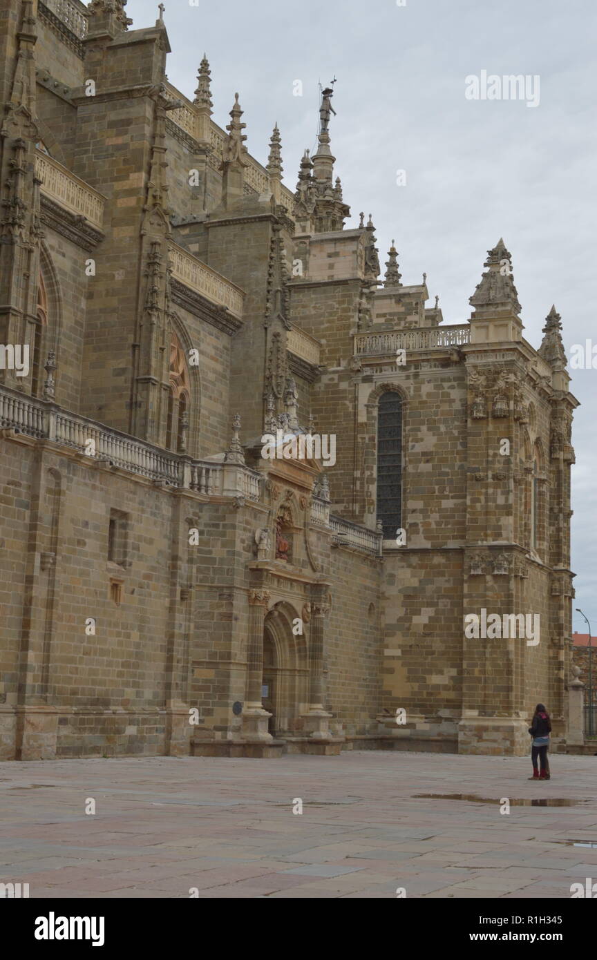 Side Facade Of The Cathedral In Astorga. Architecture, History, Camino ...