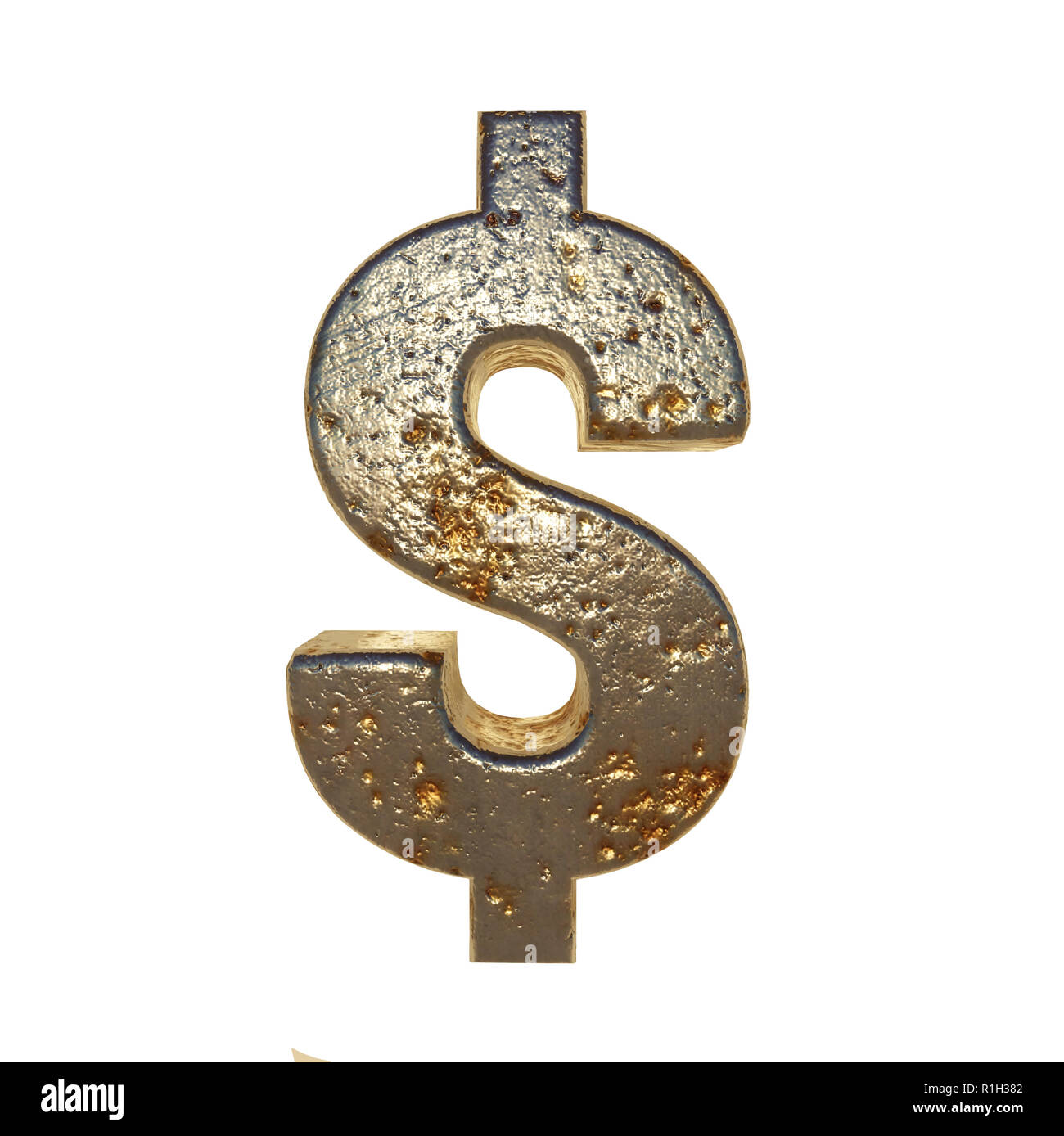 Rusted metal symbol 3d Cut Out Stock Images & Pictures - Alamy