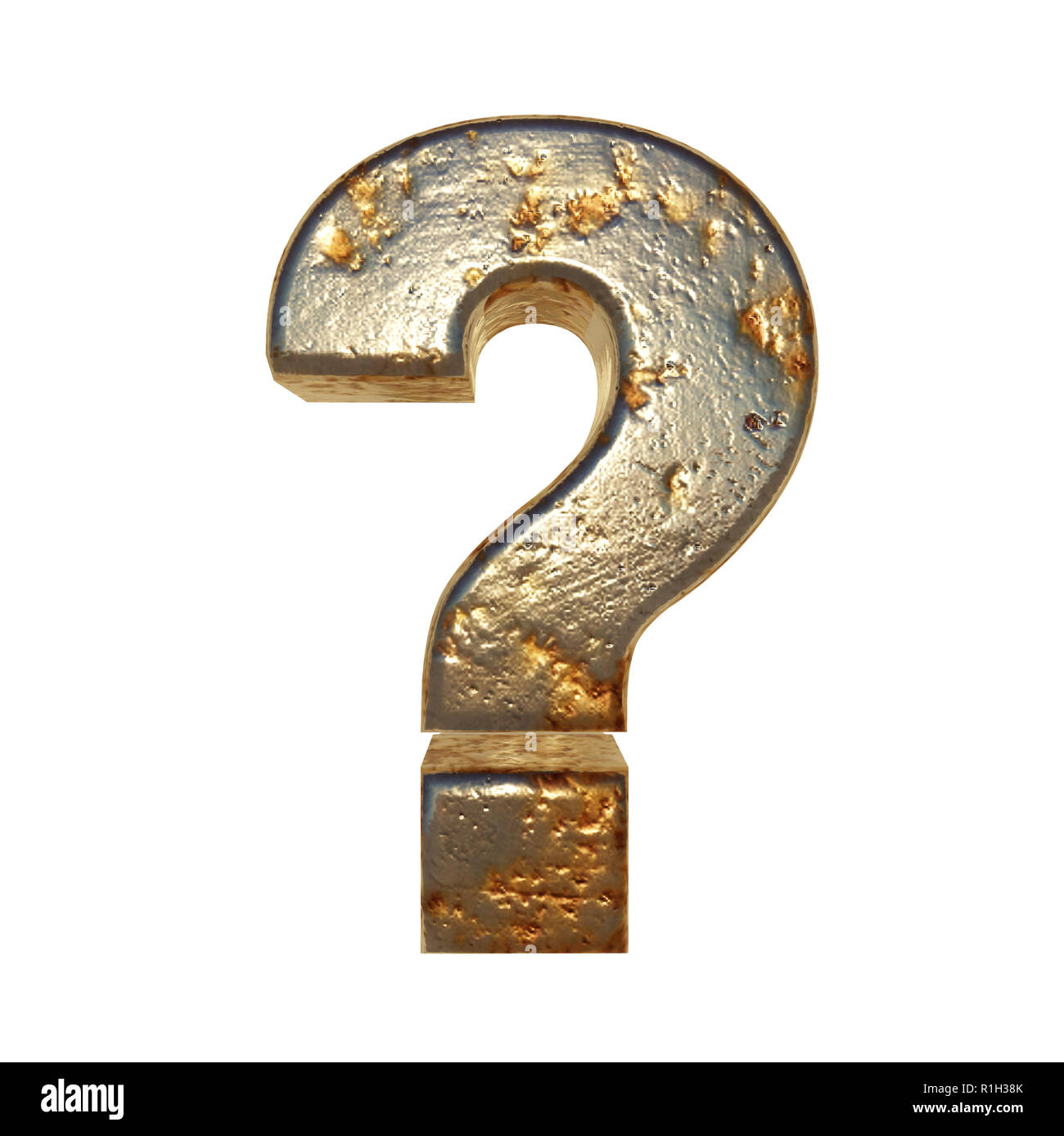 Rusted metal symbol . 3D rendering Stock Photo - Alamy
