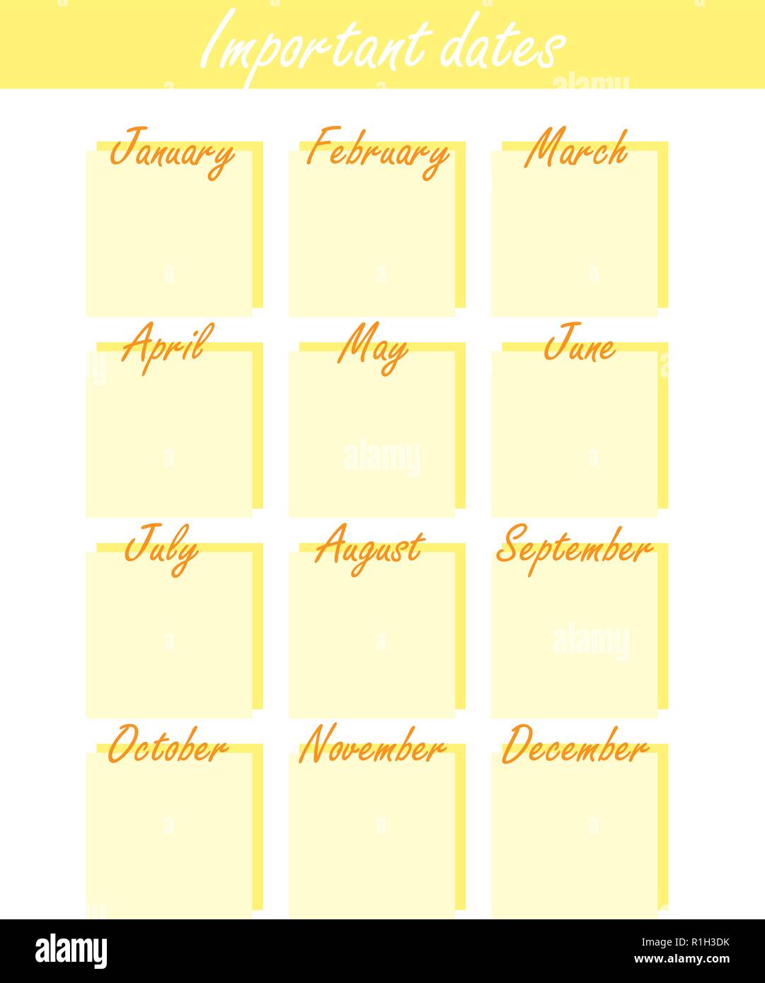 Important day reminder note Stock Vector Images - Alamy